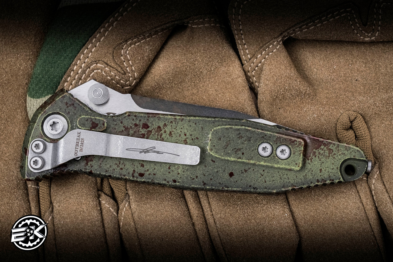 Microtech Socom Elite Manual Folding Knife Outbreak 4" M390 Drop Point ...