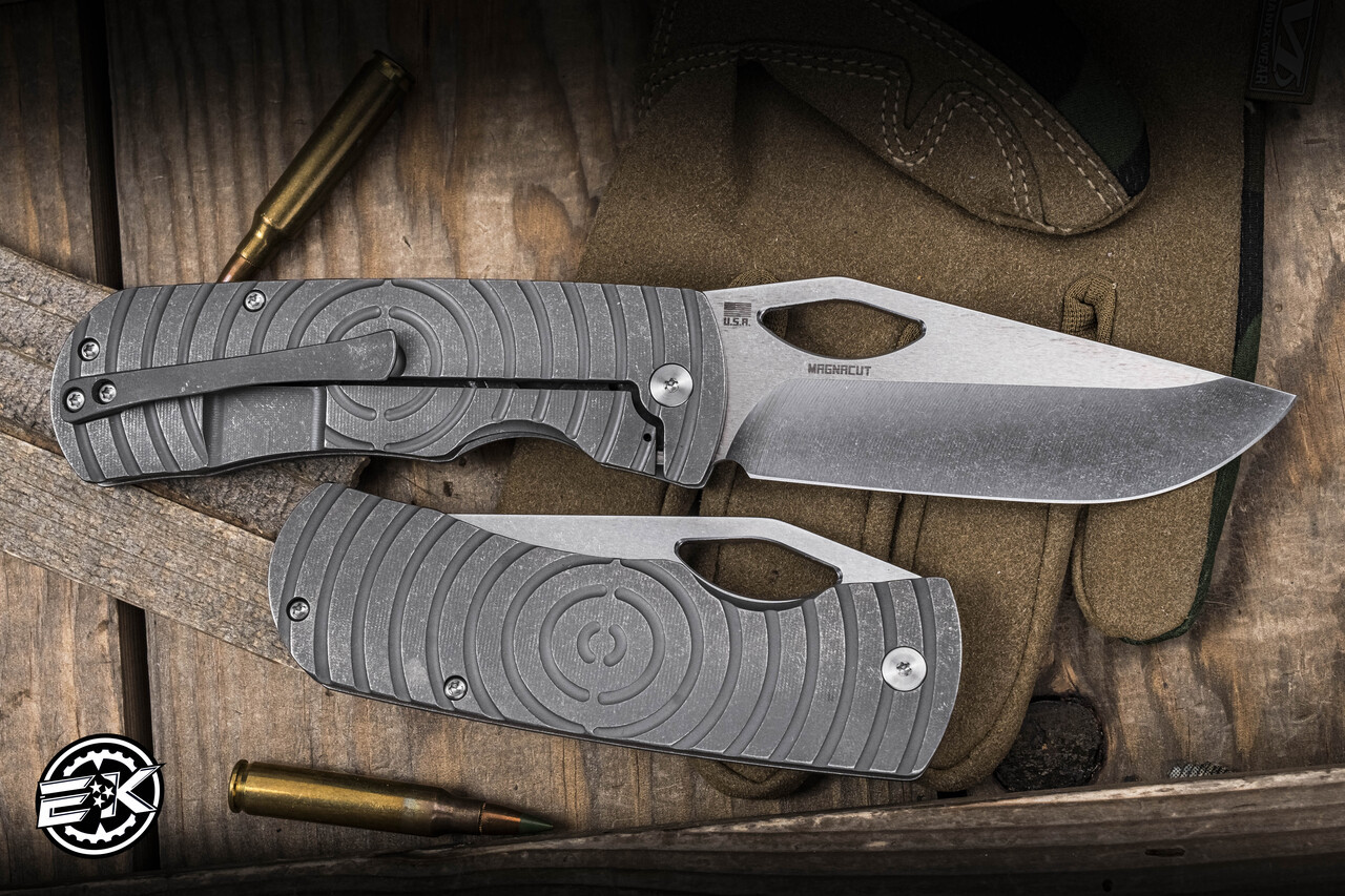 McNees Knives Dixon Folding Knife Shockwave Titanium 3.75" MagnaCut ...