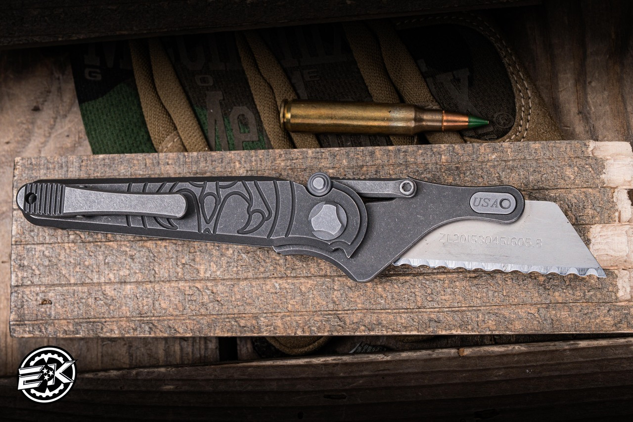 Preowned-Hawk Knives Shortcut Utility Knife Titanium