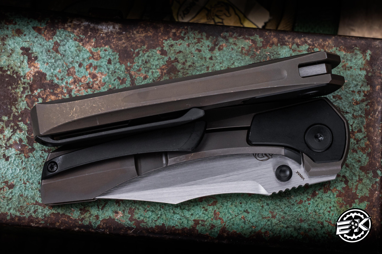 Brian Brown Knives Raptor V3 Integral Titanium Bronze / PVD Bolster 3.5 ...