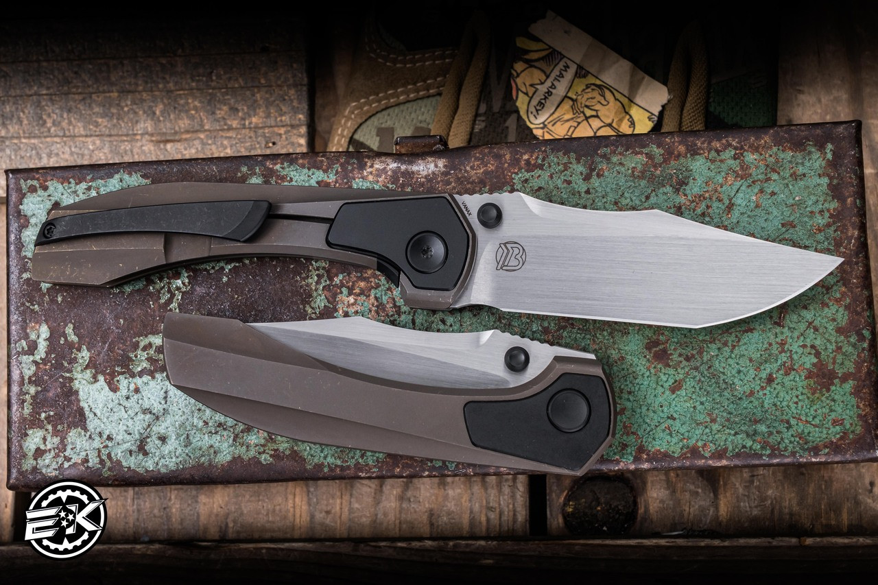 Brian Brown Knives Raptor V3 Integral Titanium Bronze / PVD Bolster 3.5 ...