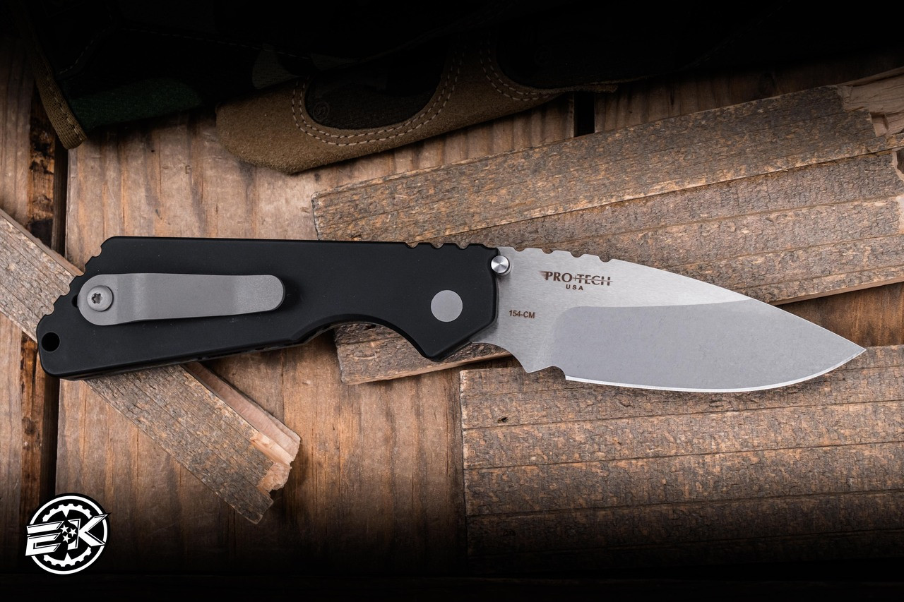 Preowned-Protech Strider SnG Auto Black 3.5" DLC Black 2436