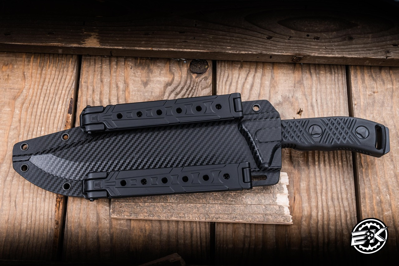 Microtech Arbiter Fixed Blade Knife Black Tactical 9" M390 MCT104-1T