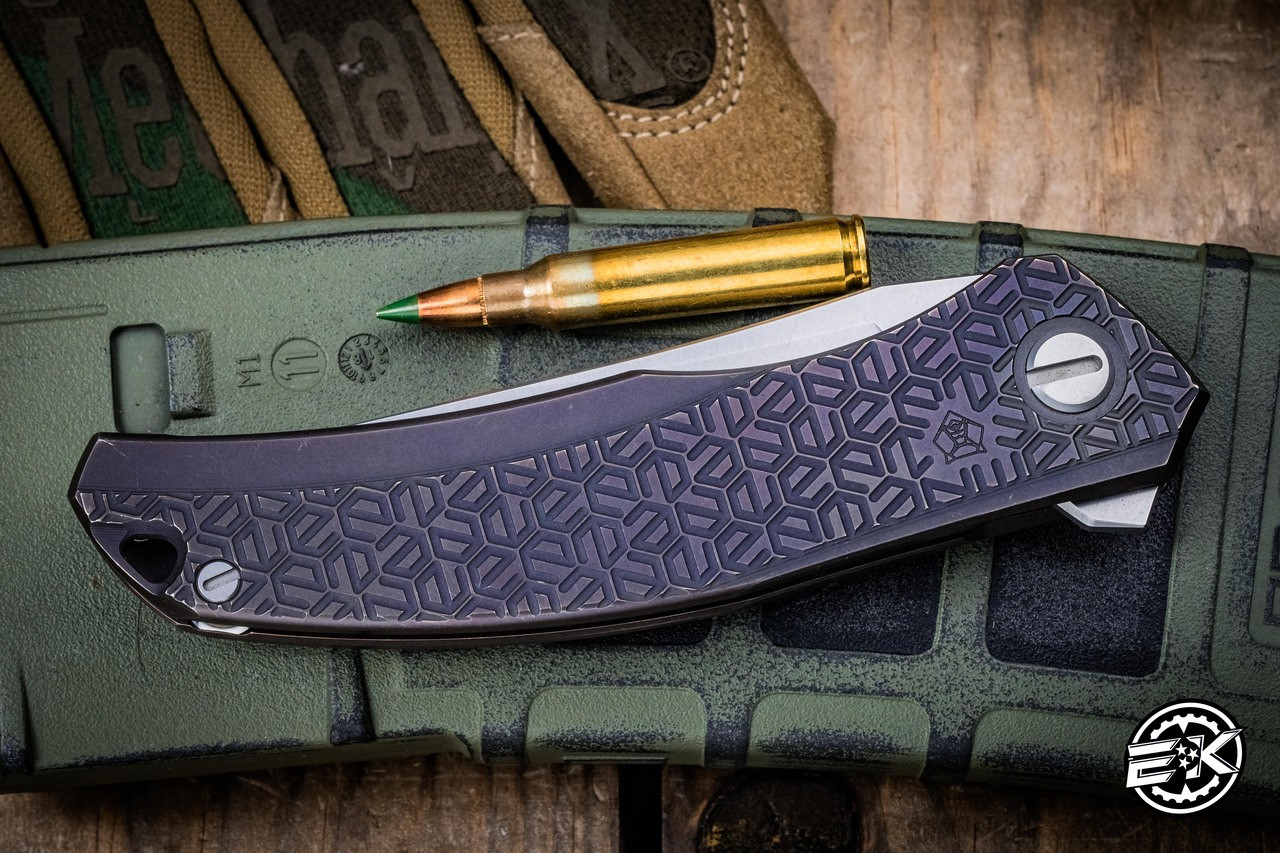 Preowned-Shirogorov Ursus Quantum Purple E-KAMO Titanium 3.75" Stonewash