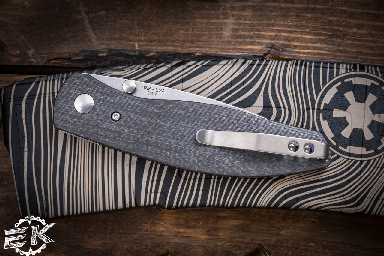 Three Rivers Manufacturing ATOM Folding Knife Contoured Carbon Fiber 3. ...