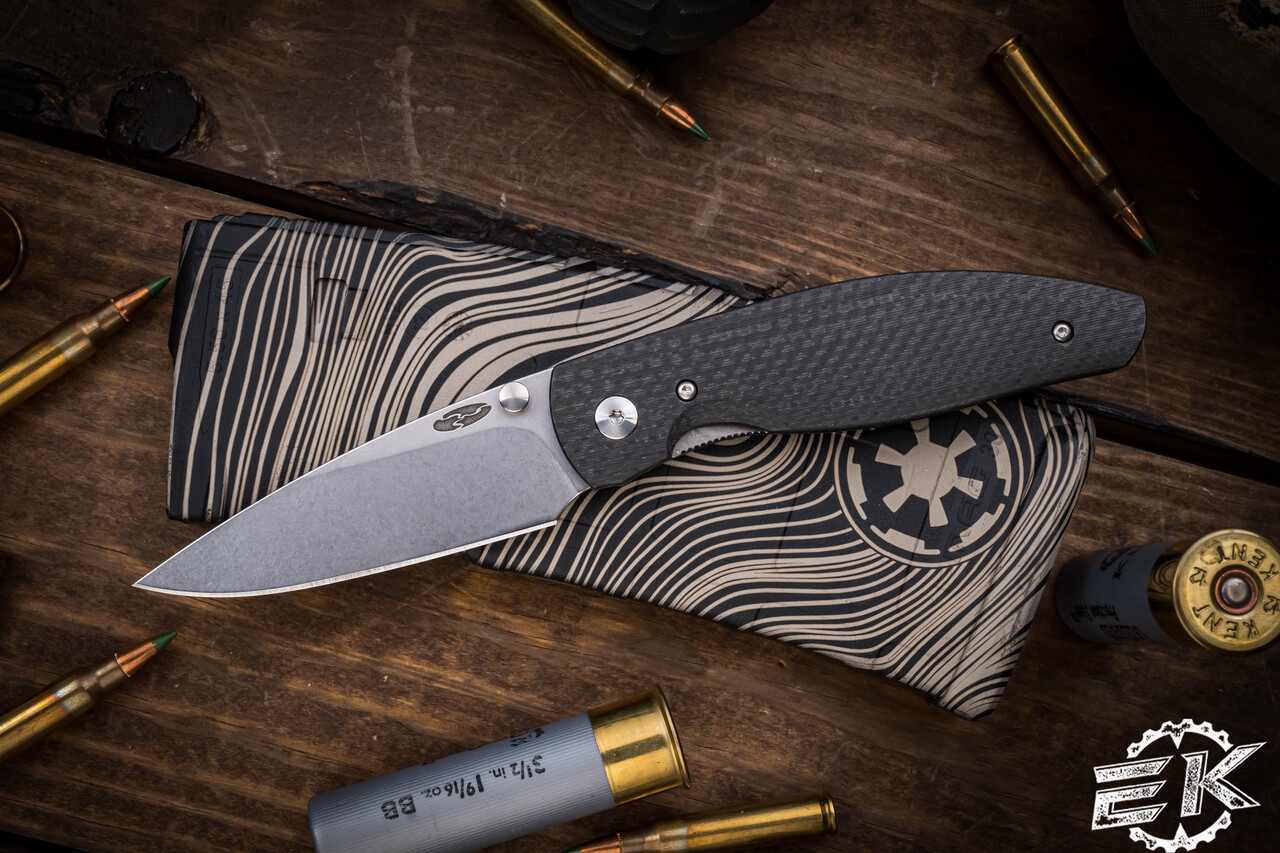 Three Rivers Manufacturing ATOM Folding Knife Contoured Carbon Fiber 3. ...