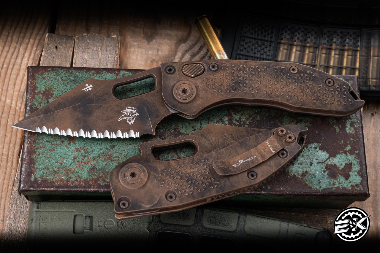 Microtech Stitch Automatic Folding Knife Plague Outbreak 3.75" M390 ...