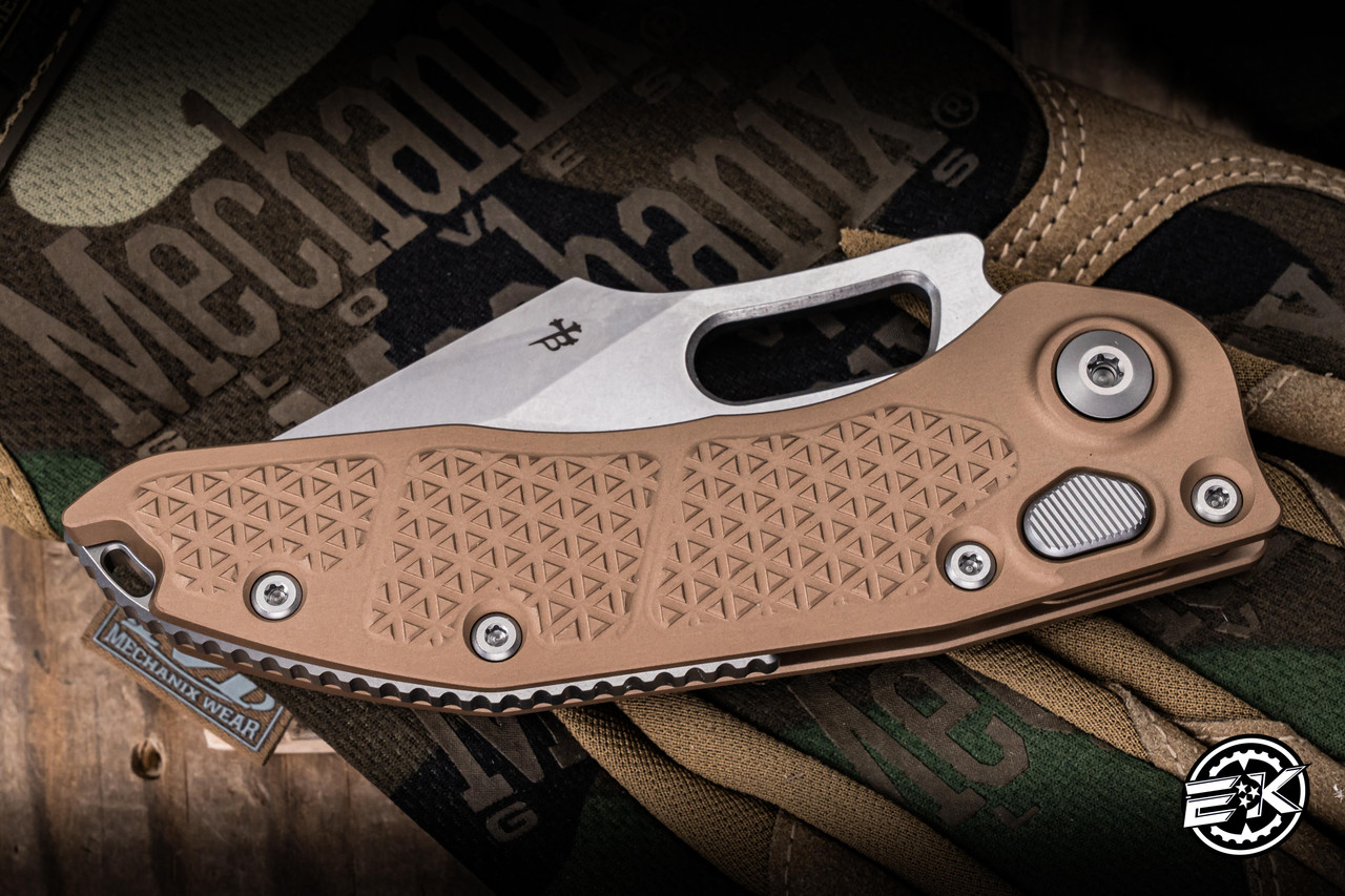 Microtech Stitch Automatic Folding Knife Aluminum Brown 3.75" M390 ...