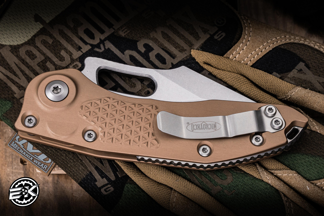 Microtech Stitch Automatic Folding Knife Aluminum Brown 3.75" M390 ...