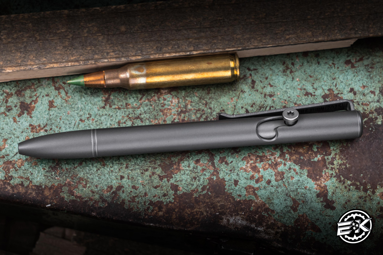 Tactile Turn Smooth Operator Mini Double Bolt Action Pen 4.4" Stonewash