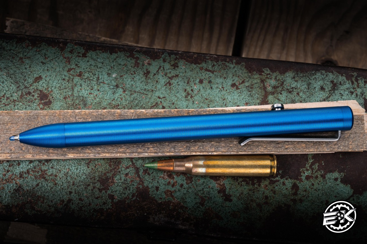 Tactile Turn Anodized Aluminum Blue Bolt Action Pen 5.6" Standard G2