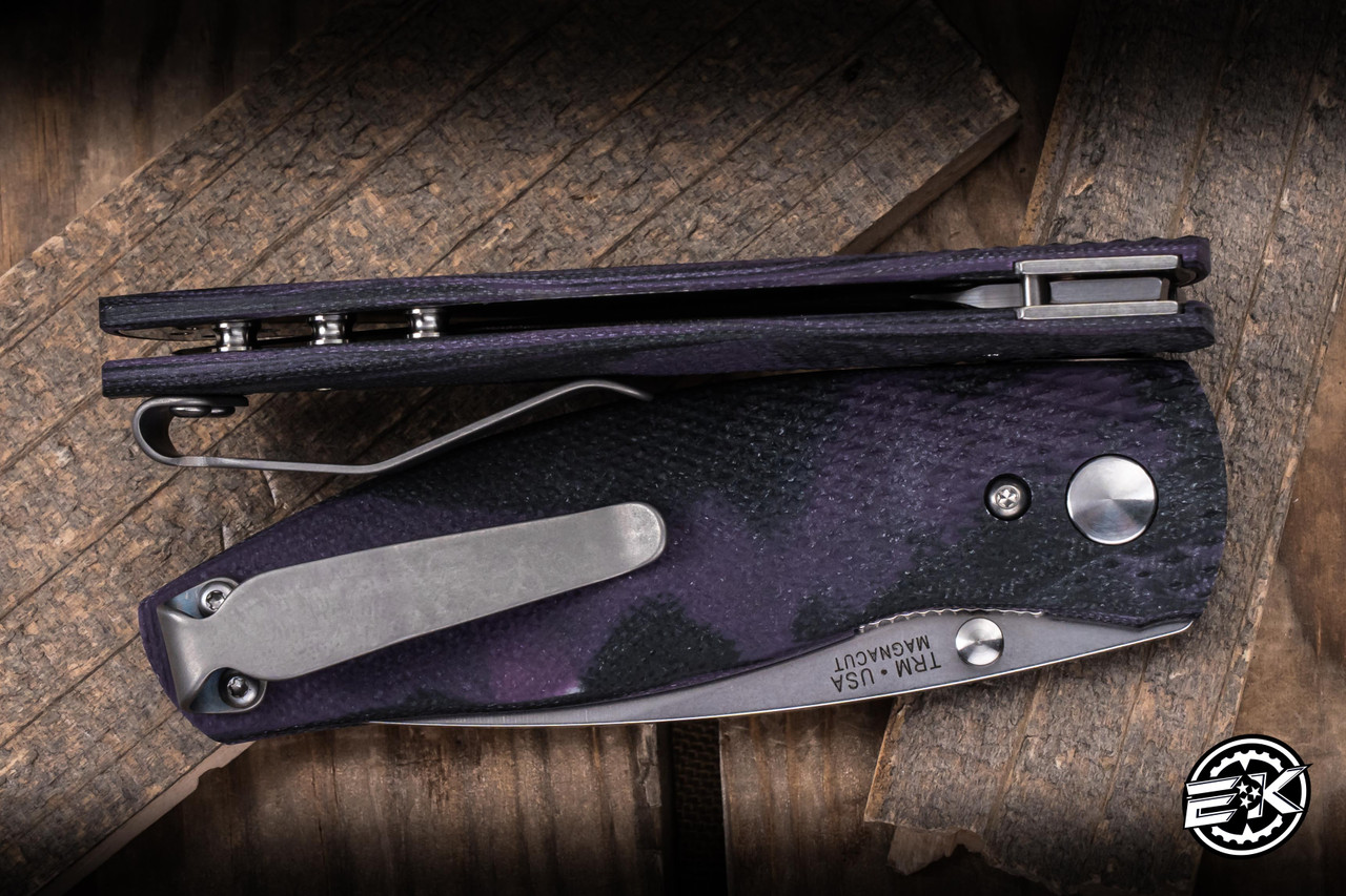 TRM Three Rivers Manufacturing Neutron 2 Folding Knife Lizard Skin ...