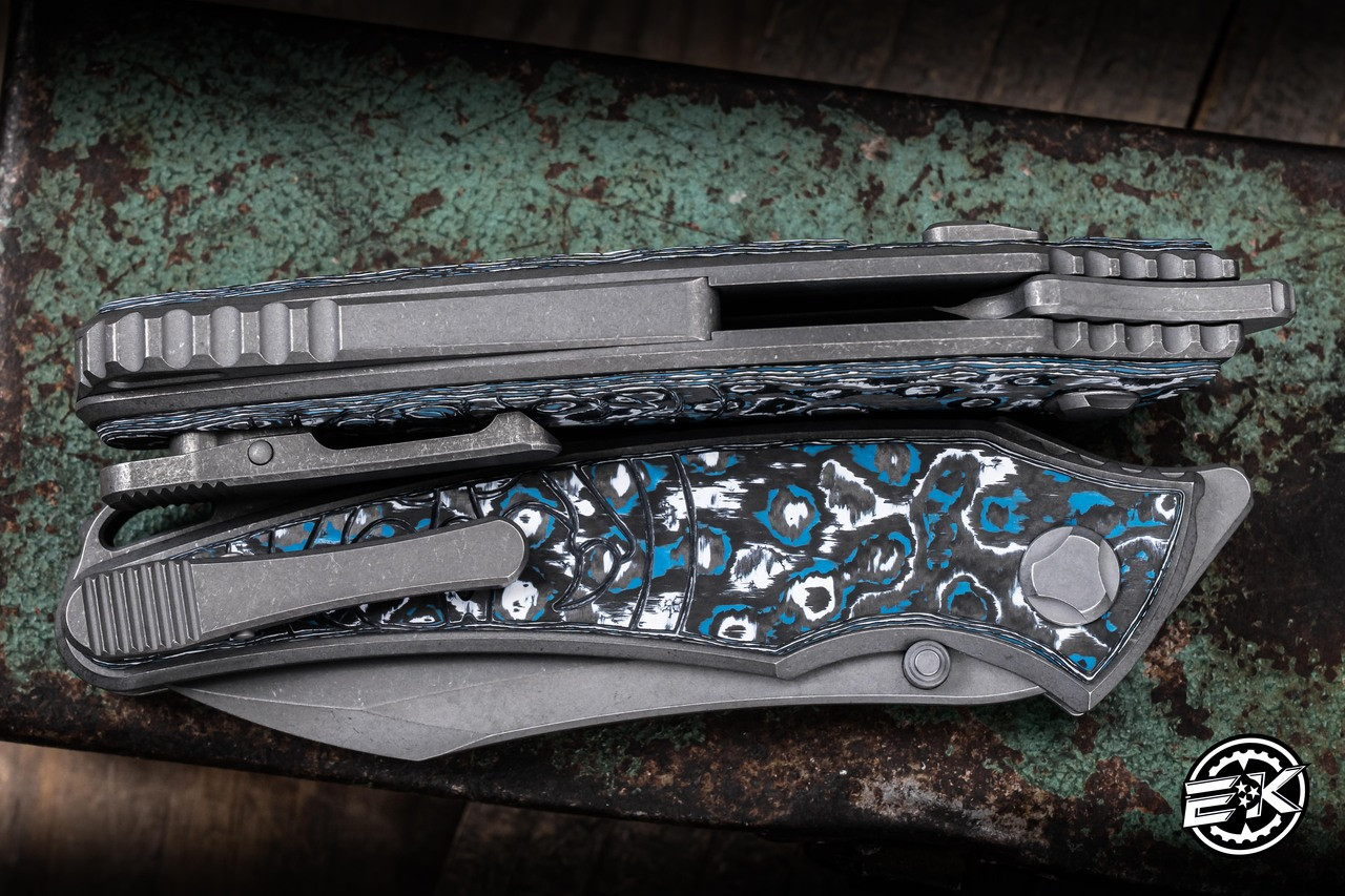 Hawk Knives Talon Folding Knife Frost Titanium 3.5" M390 Stonewash EK-2925