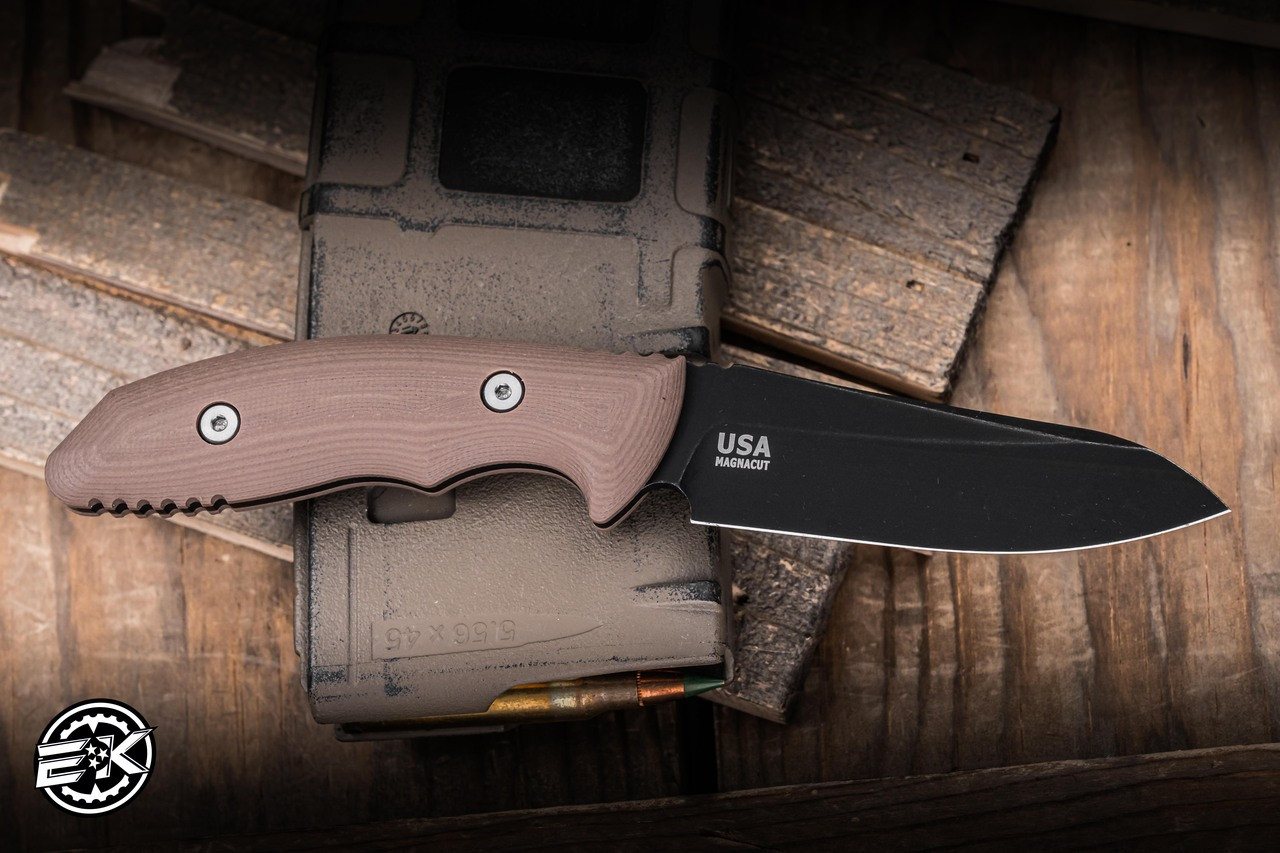 Hinderer Flash Point Fixed Blade Knife FDE G10 3" Magnacut Sheepsfoot ...