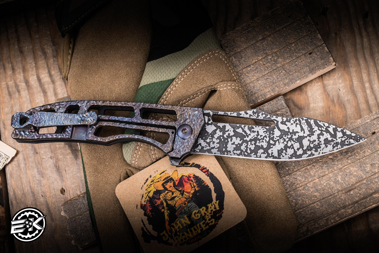 John Gray Slitter V2 Skeletonized Titanium Godzilla Texture, 4 ...