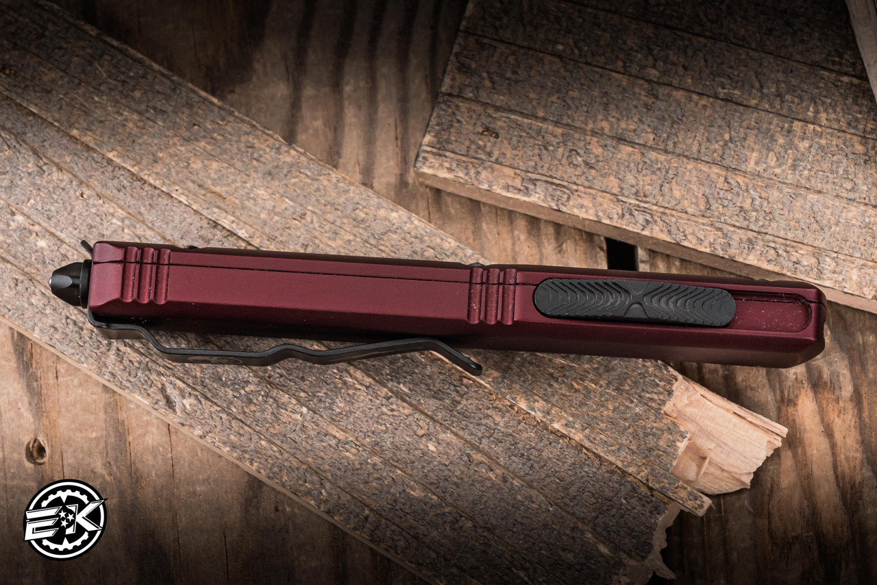 Preowned-Gen II Microtech Ultratech OTF Merlot Red 3.4" M390 Hellhound ...