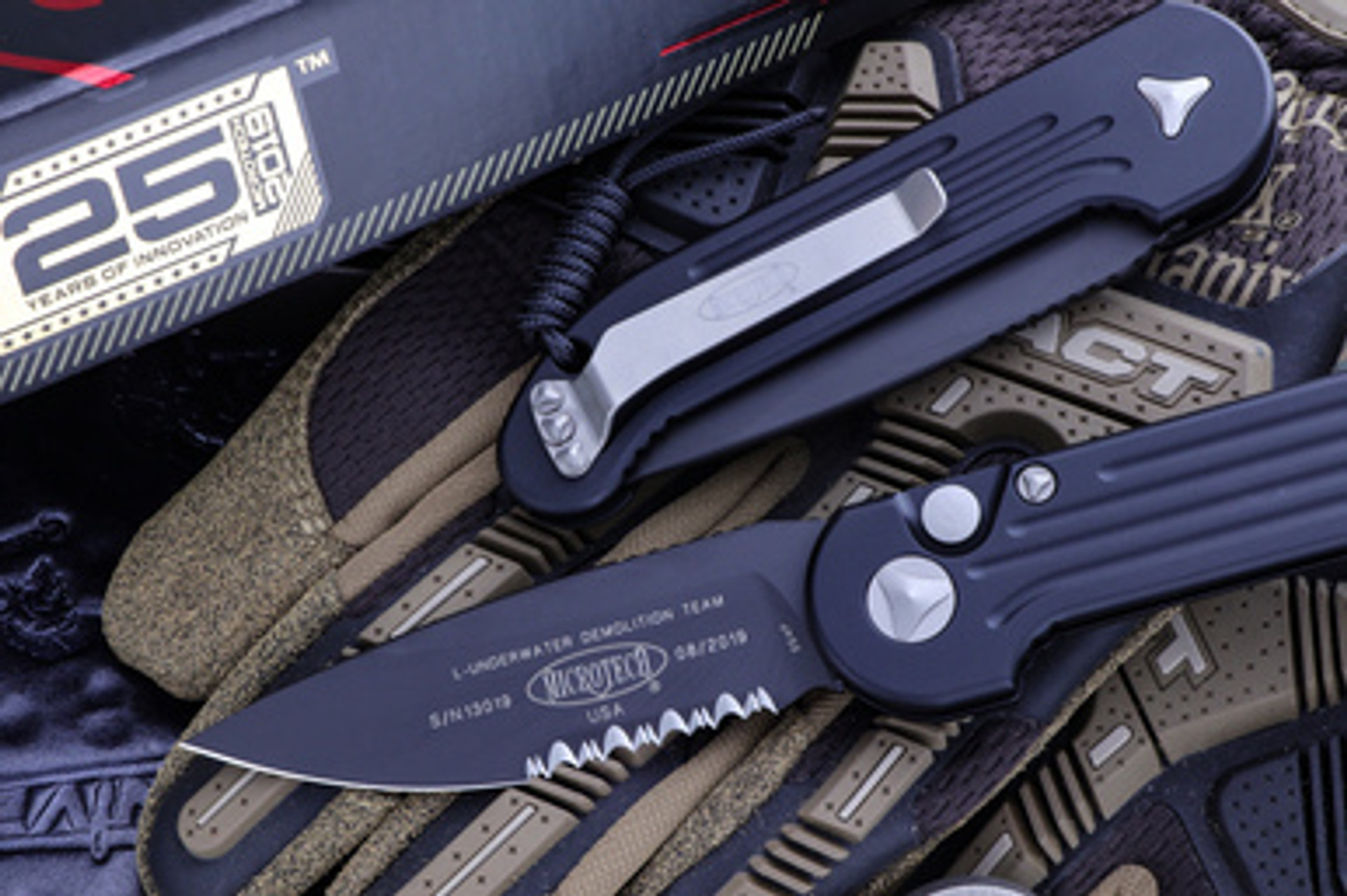 Microtech Ludt Automatic Folding Knife Black 34 Serrated 135 2