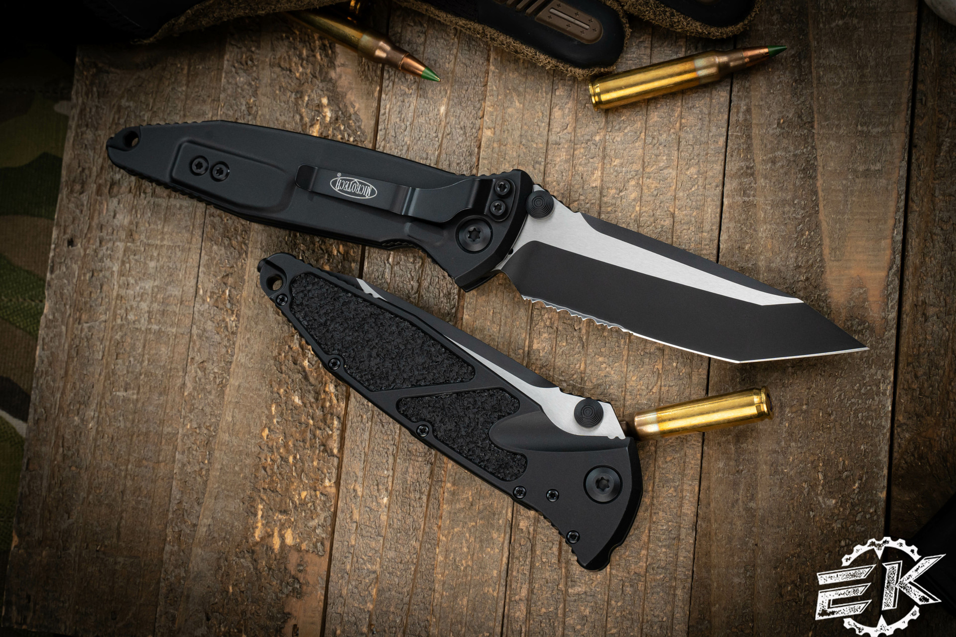 Microtech Socom Elite Manual Folding Knife 4 Tanto Black Serrated 161 2t