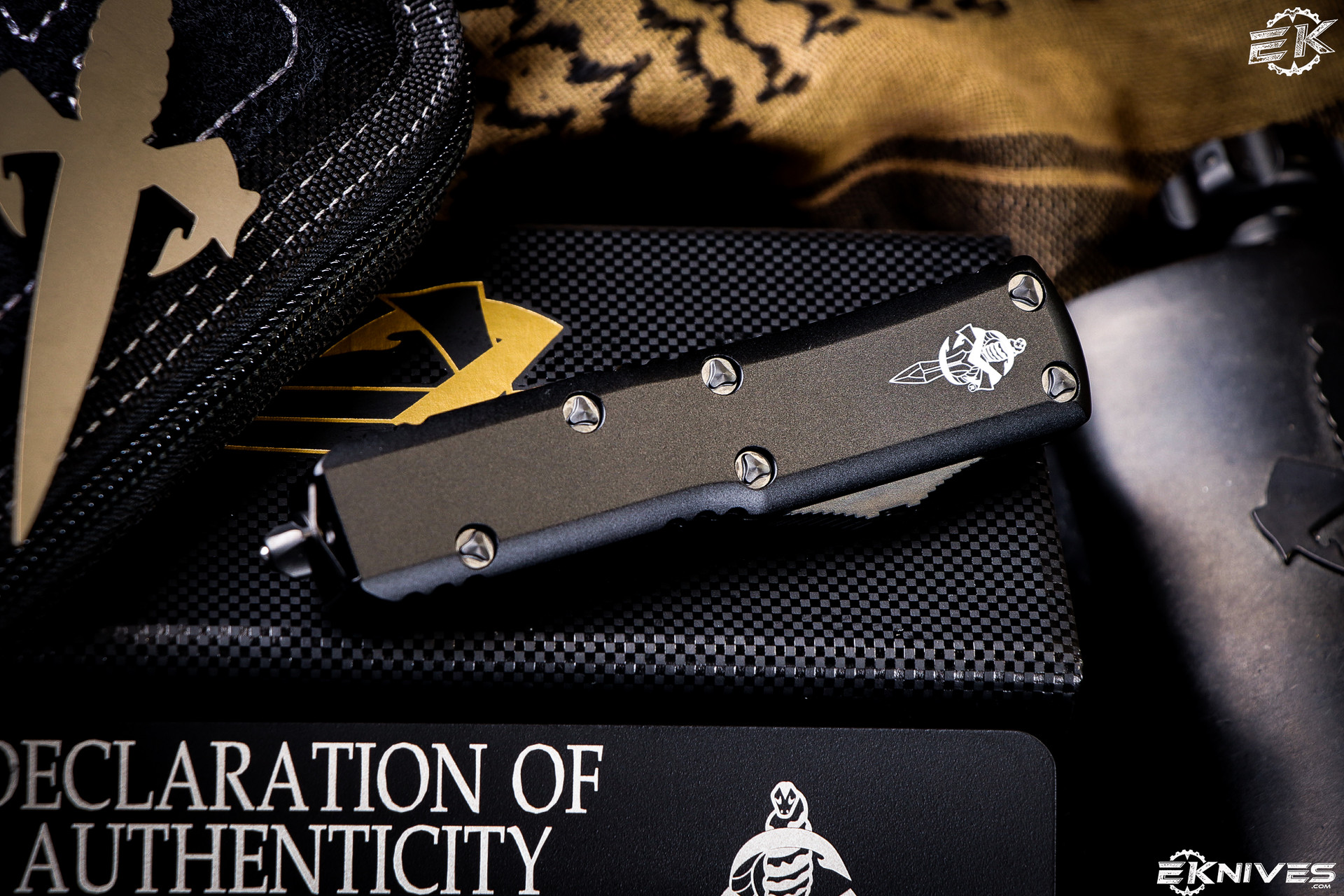 Microtech/Marfione Custom UTX-85 DLC Tactical Beard Comb