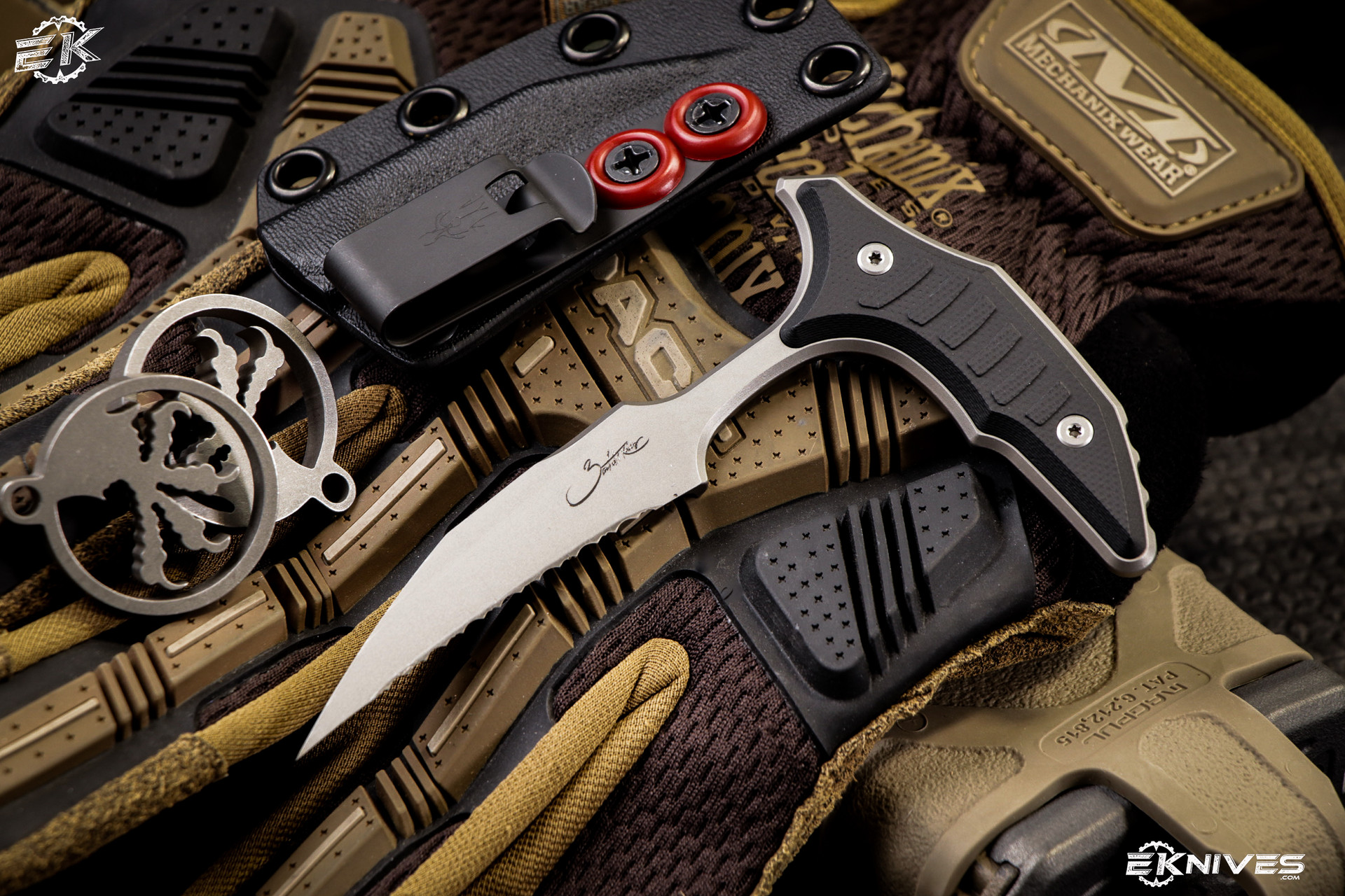 Microtech Bastinelli "Bee" Push Dagger Knife Black G10 2.5" Bead Blast ...