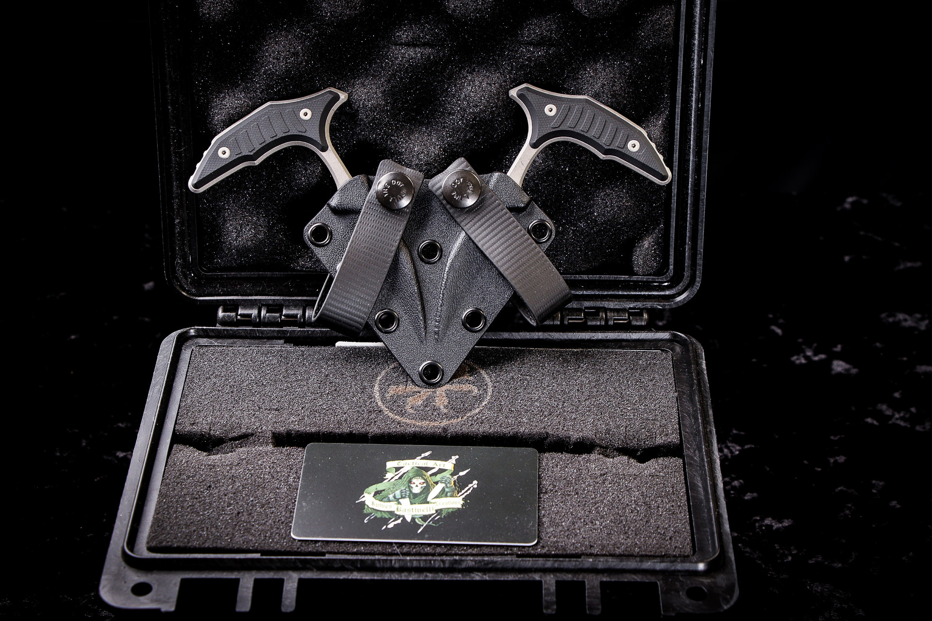 Microtech/Bastinelli "Double Bee" Push Dagger Knives Black G10 2.5 ...