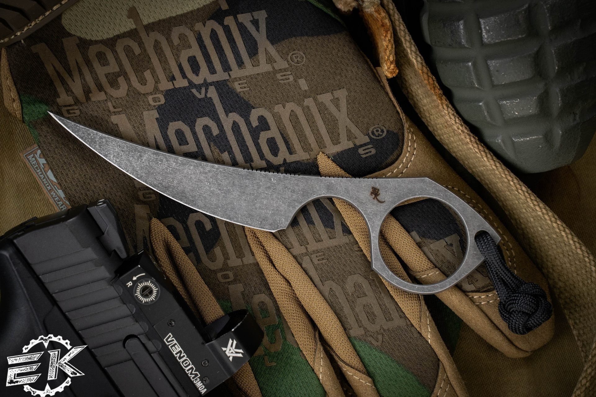 Bastinelli Knives Custom "KARMA" Fixed Blade Knife 2.5" Magnacut ...