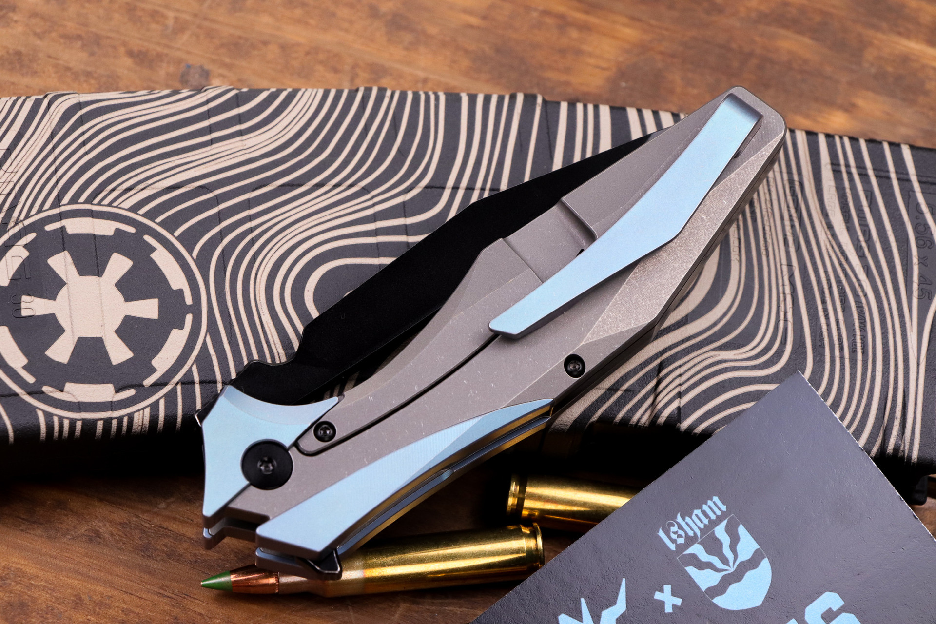 Arcane Design/Isham Bladeworks "The Plexus" Folding Knife Grey ...