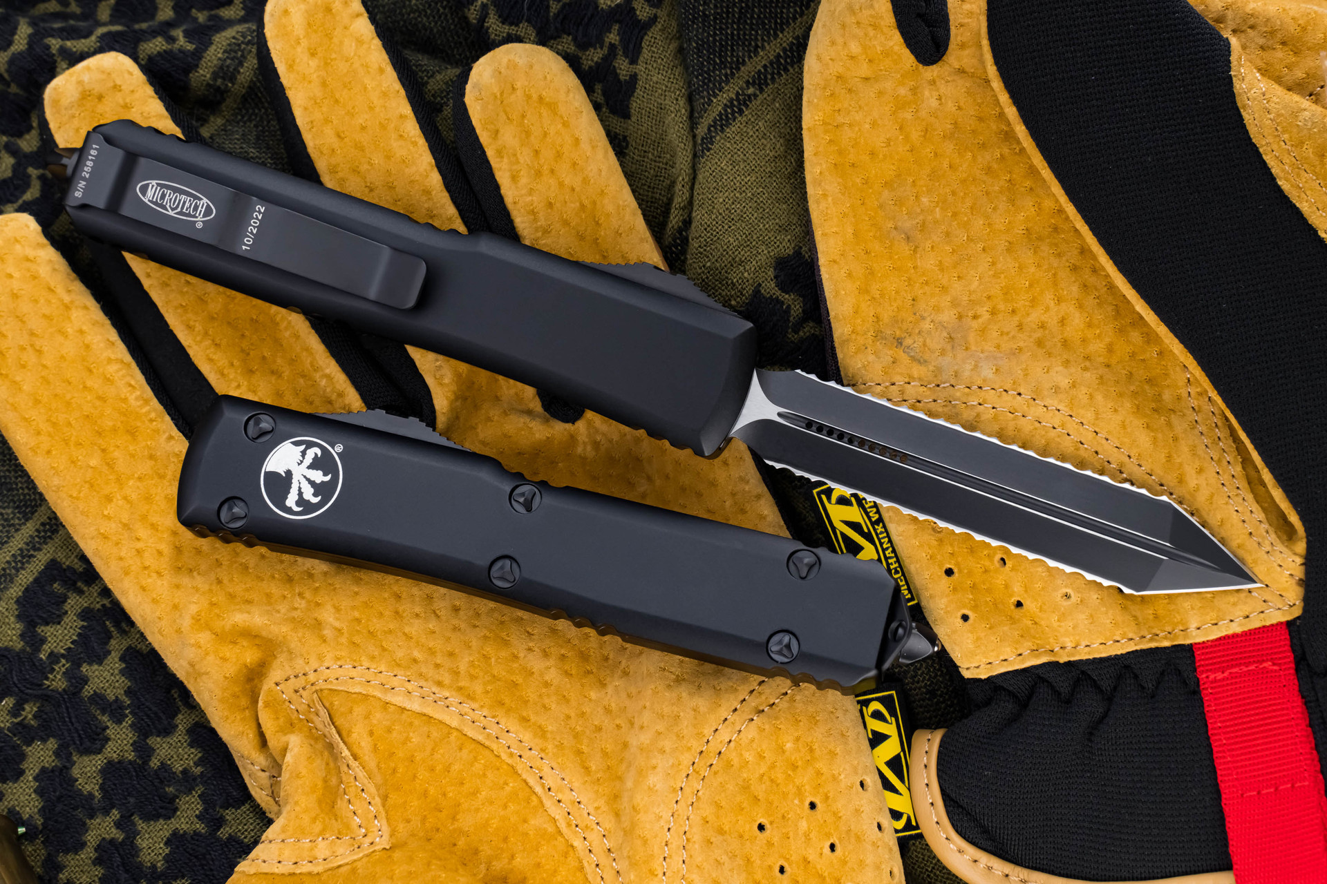 Microtech Ultratech Spartan OTF Automatic Knife 3.4" Dagger Double Full ...