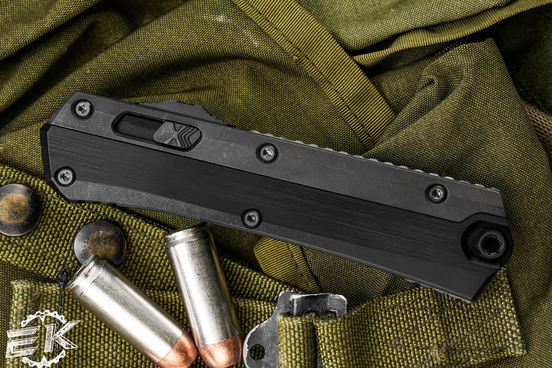 Marfione Custom "Glykon" OTF Knife Titanium/Aluminum 3.75" DLC ...