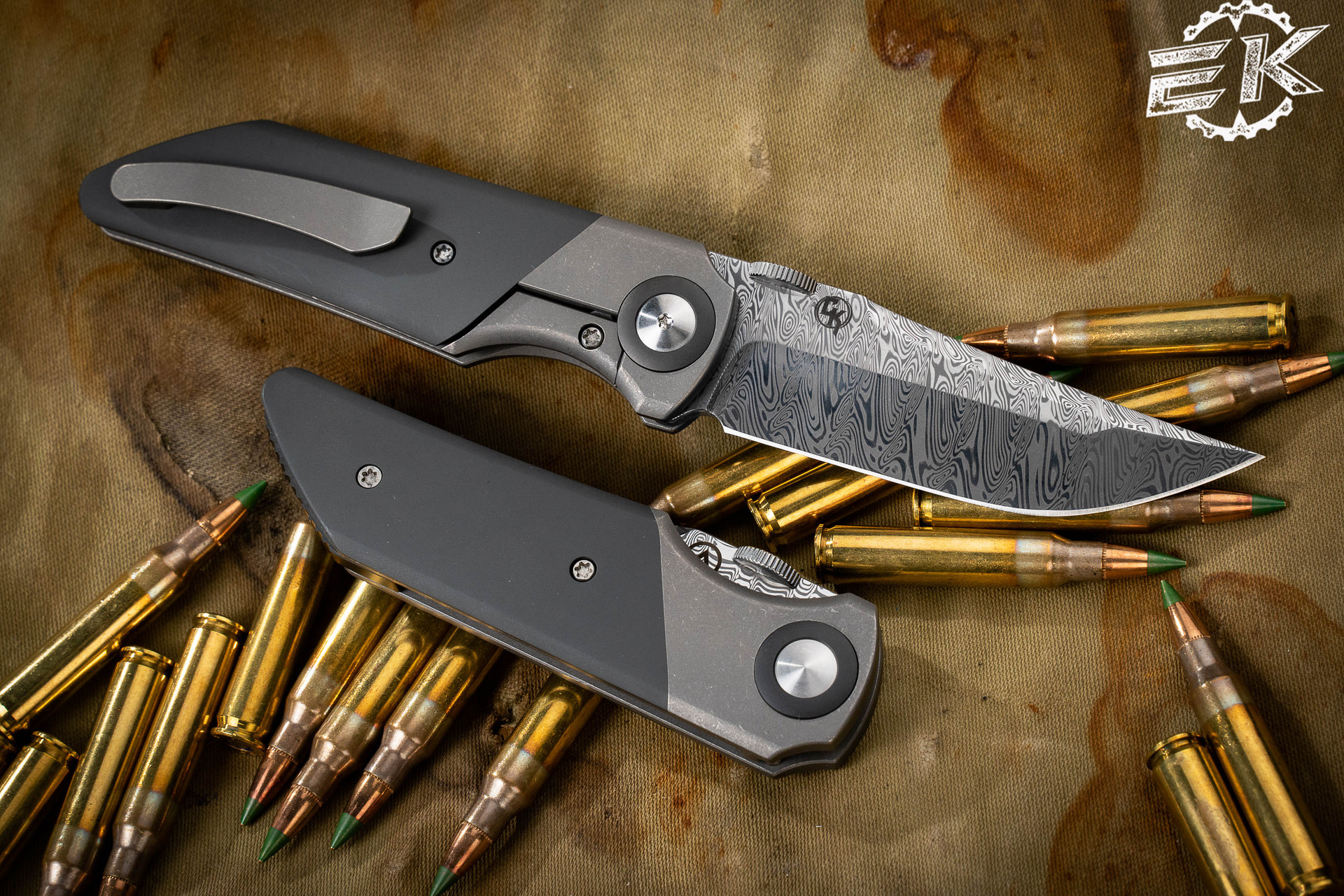Alliance Designs "Kraken" Zirconium Scales Bolsterlock 3.25" Tanto ...