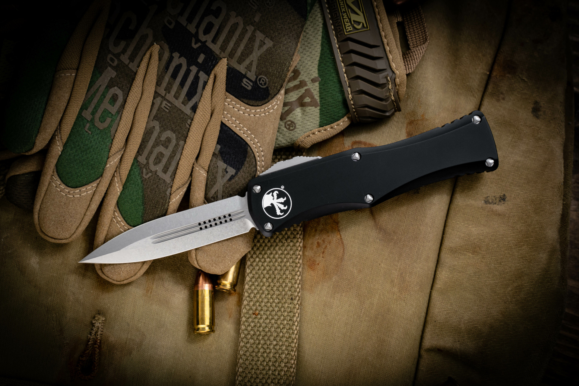 Microtech Hera "Proof Run" OTF Automatic 3" Dagger Stonewash 700-10PR ...