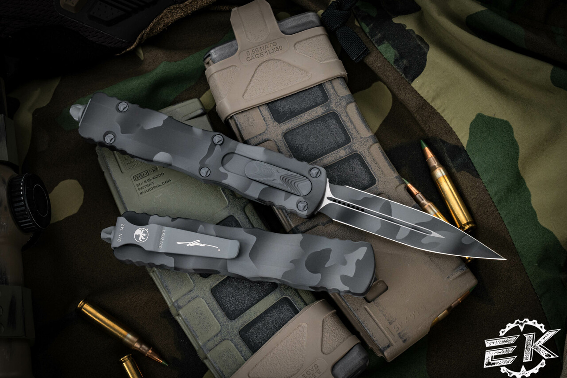 Microtech Dirac Delta Otf Automatic Knife Urban Camo 38 Dagger 227 1ucs