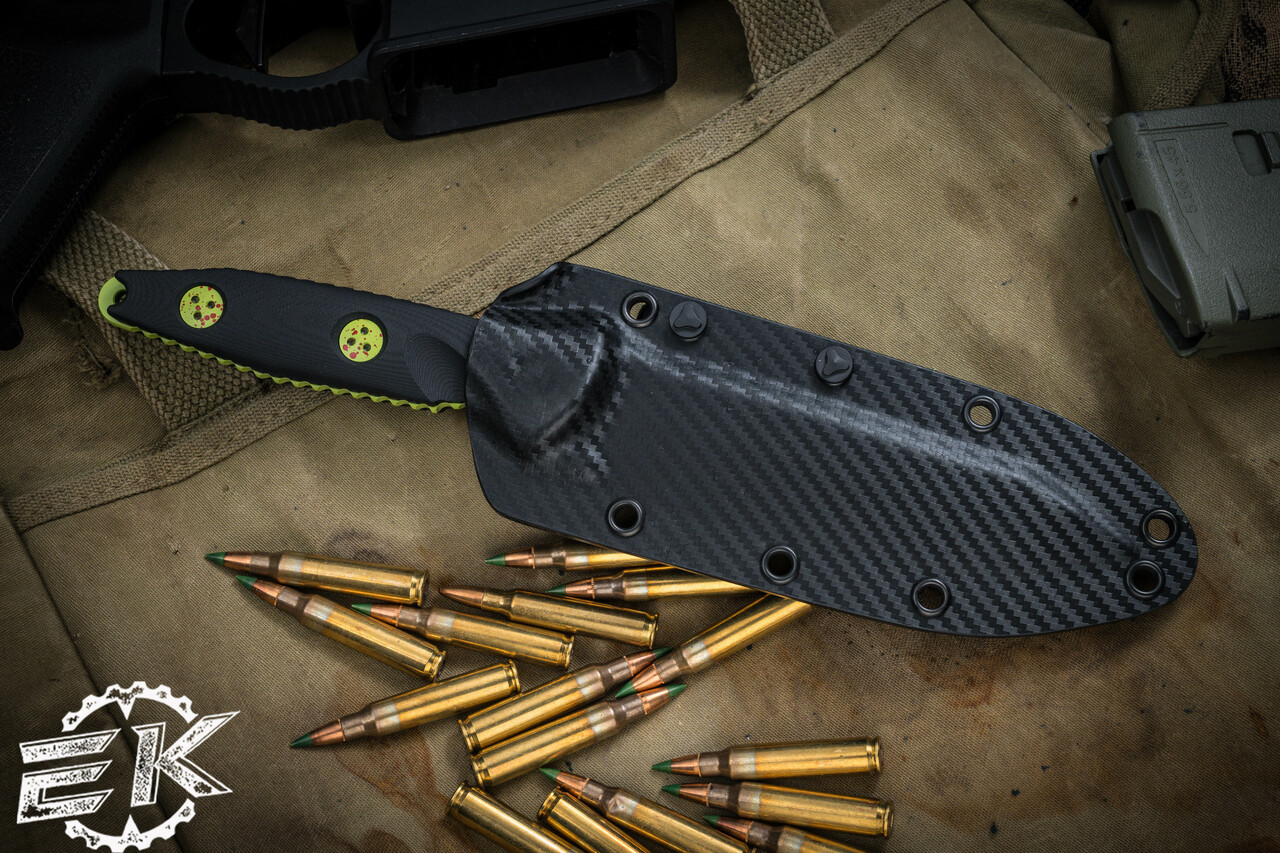 Microtech Socom Alpha Zombie Fixed Blade Knife Black G10 5" Tanto 114-1Z