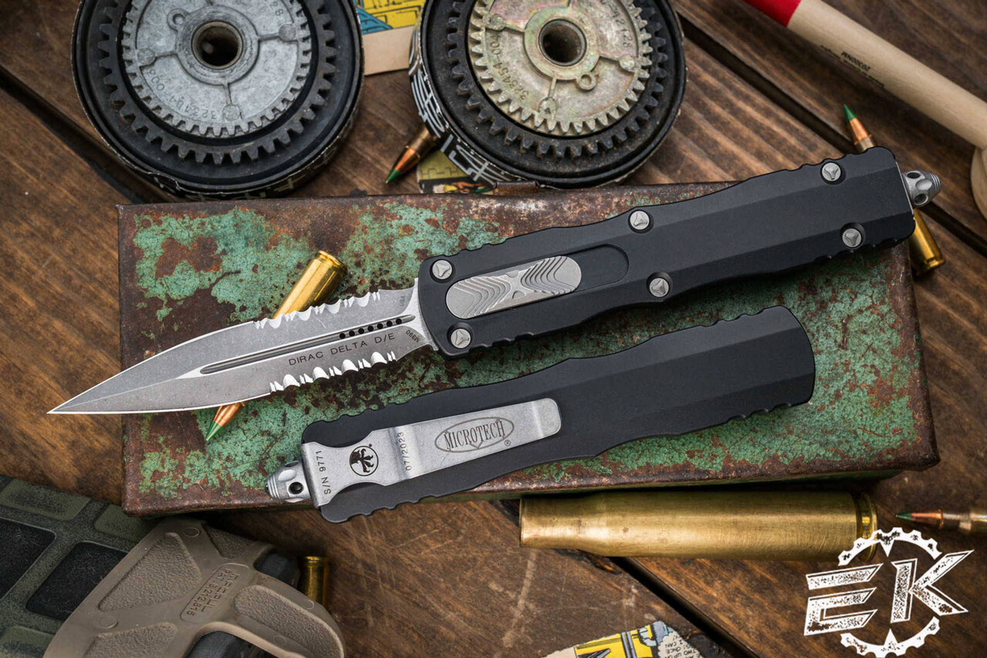 Microtech Dirac Delta Otf Automatic Knife 375 Dagger Stonewash