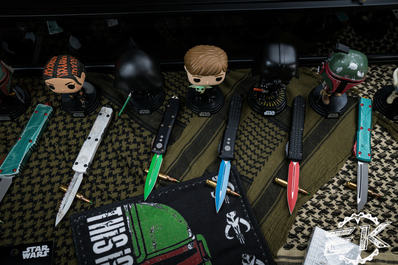 Microtech Star Wars Collectors OTF Knife Set Funkos Included (Preowned)