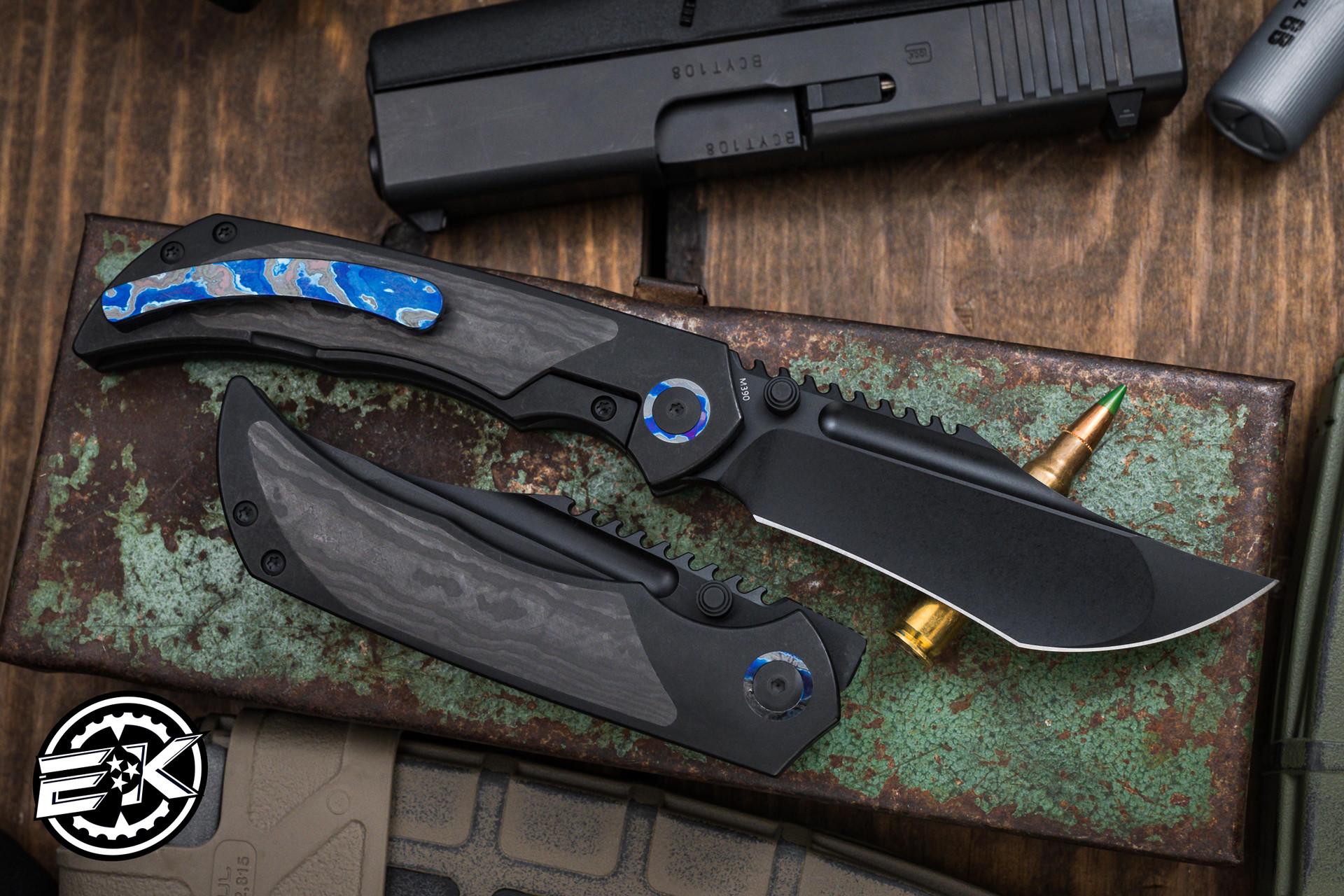 EKnives EKclusive-Merriken Knives Ultimatum Black Camo Fat Carbon ...