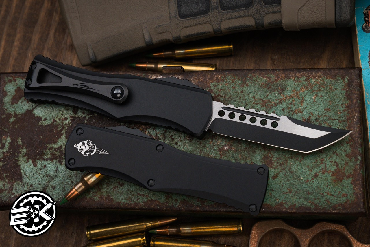 Microtech Hera Hellhound OTF Automatic Knife 3" Black Tactical 919-1TS