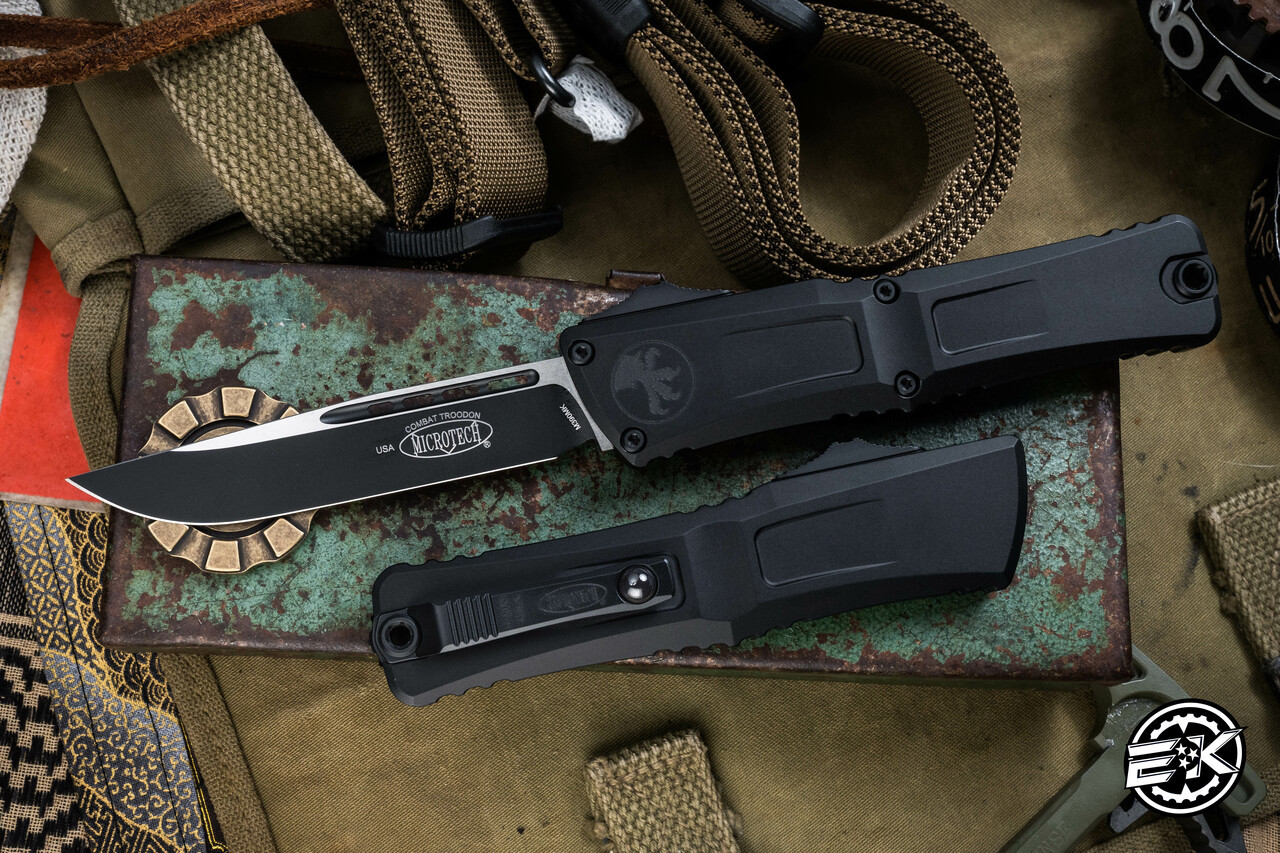 Microtech Combat Troodon Gen III OTF Automatic Knife 4" Drop Point ...