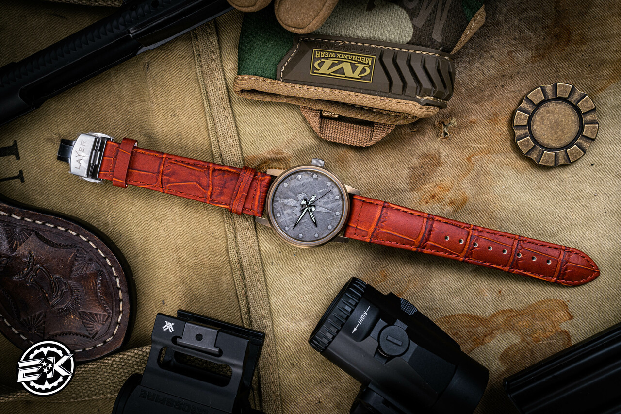 Marfione Custom/Layer Watches Meteorite Dial Titanium Watch, Swiss ...