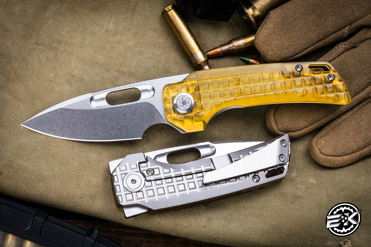 EMP EDC Nymble Folding Knife Ultem Frag Titanium Framelock 3" Elmax ...