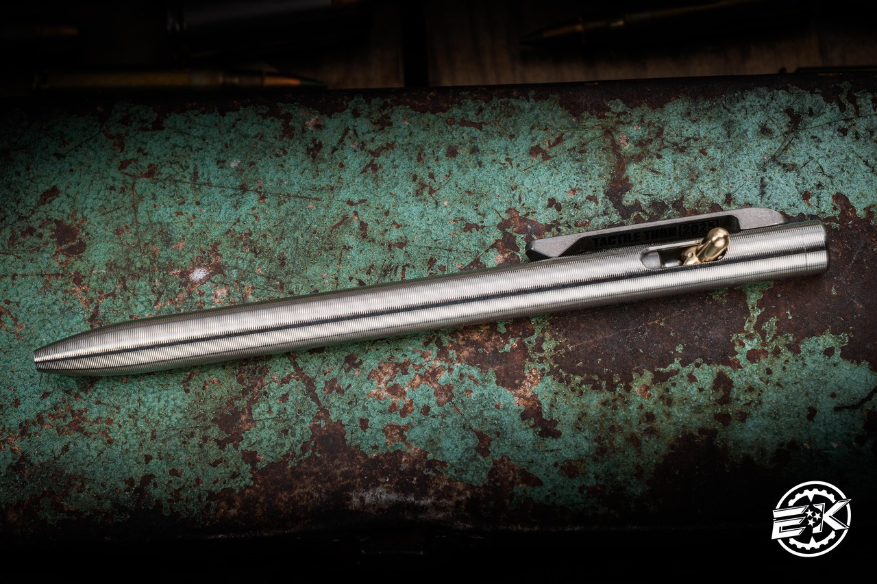 Tactile Turn Switch Activated Pen Titanium 5.34"