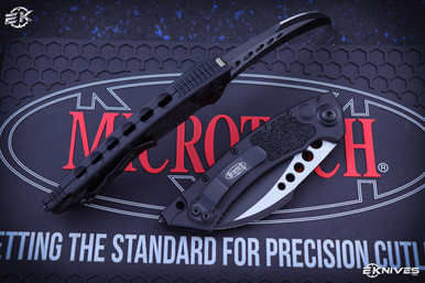 Microtech Hawk Automatic Folding Knife 4" Hawkbill Black 166-1T