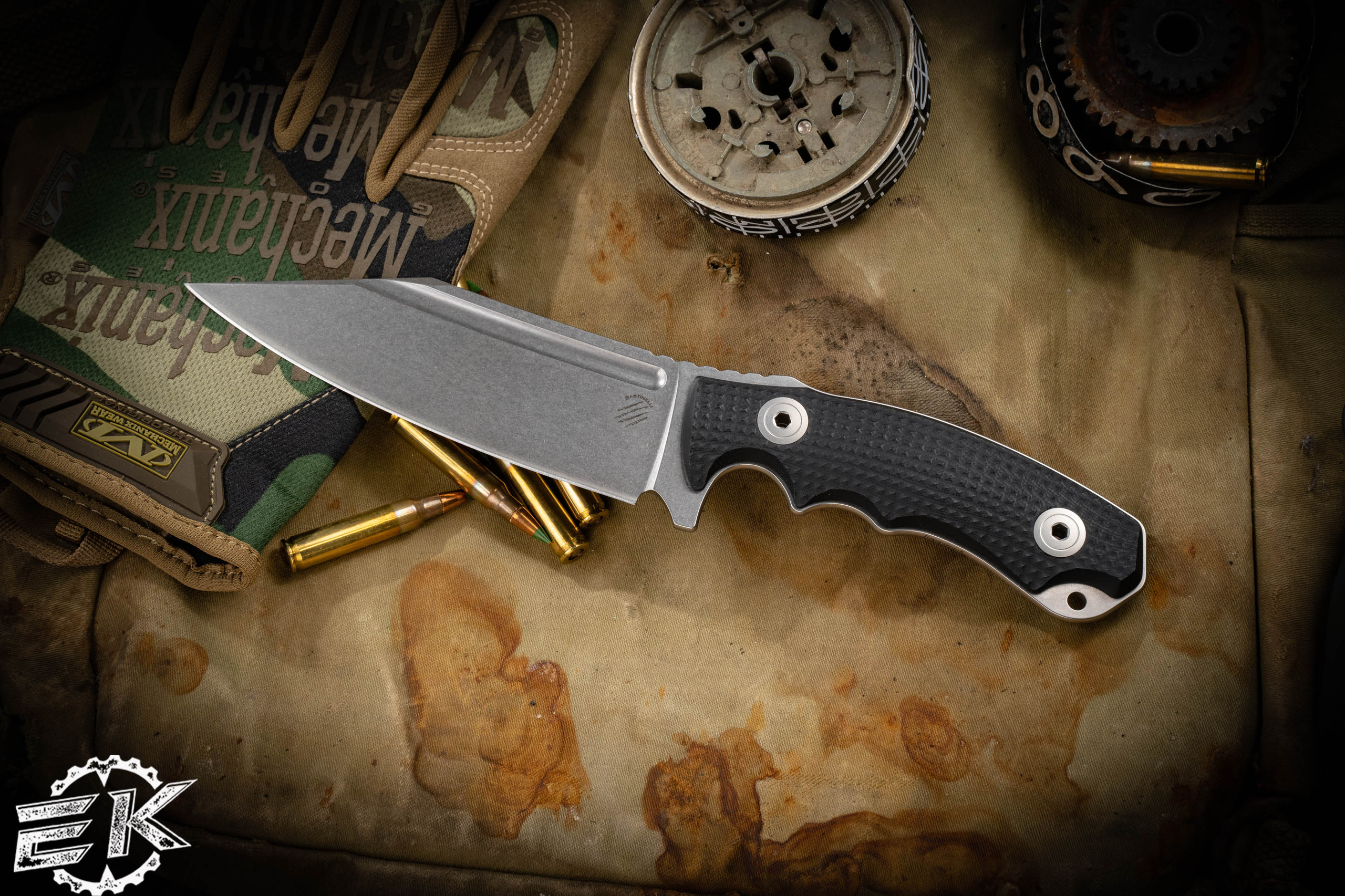 Bastinelli Knives Assaucalypse Compact Fixed Blade Knife Black G10 5.5 ...