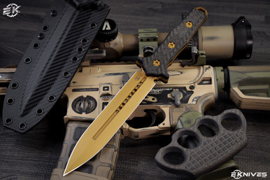 Heretic Knives Nephilim Carbon Fiber Ti Nitride Fixed Blade Knife 6.5 ...