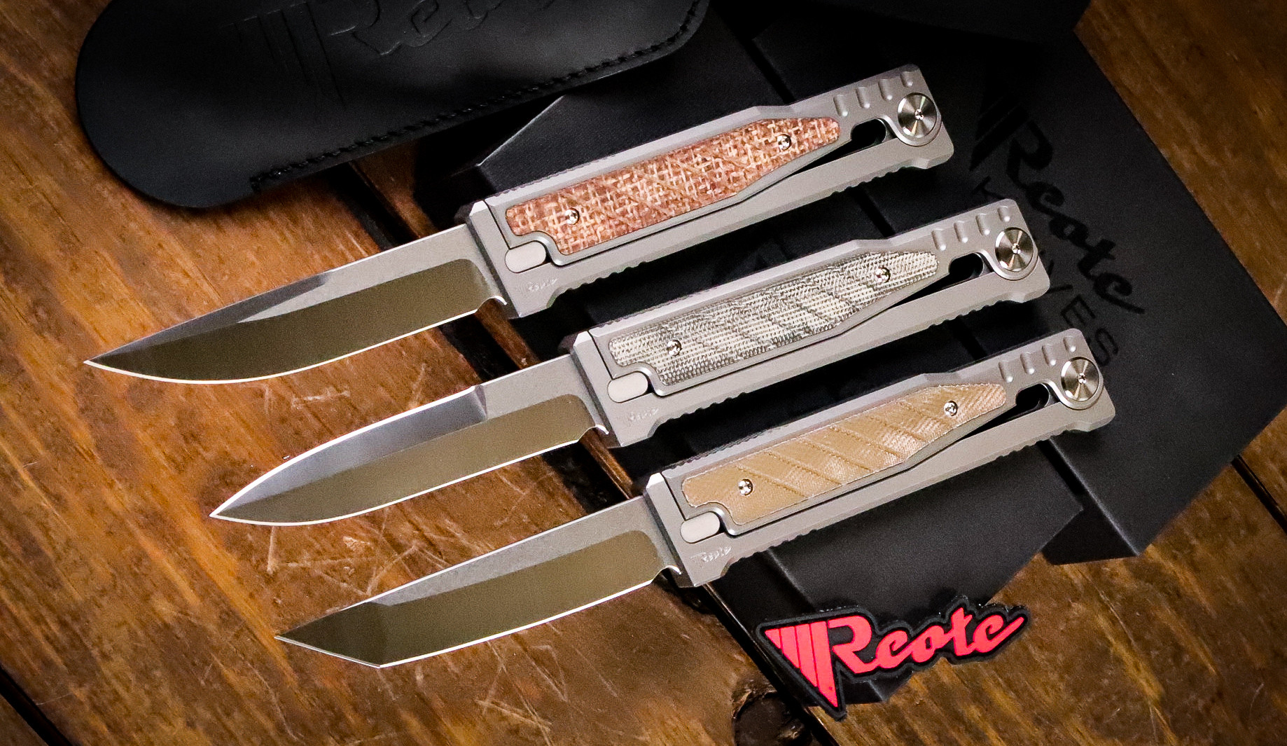 Reate EXO Gravity Knife Titanium/Black Micarta (3.75 Stonewash Tanto)