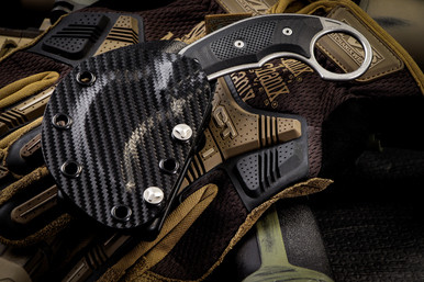 Microtech/Bastinelli ICONIC Karambit Fixed Blade Stonewash 118-10R-PO