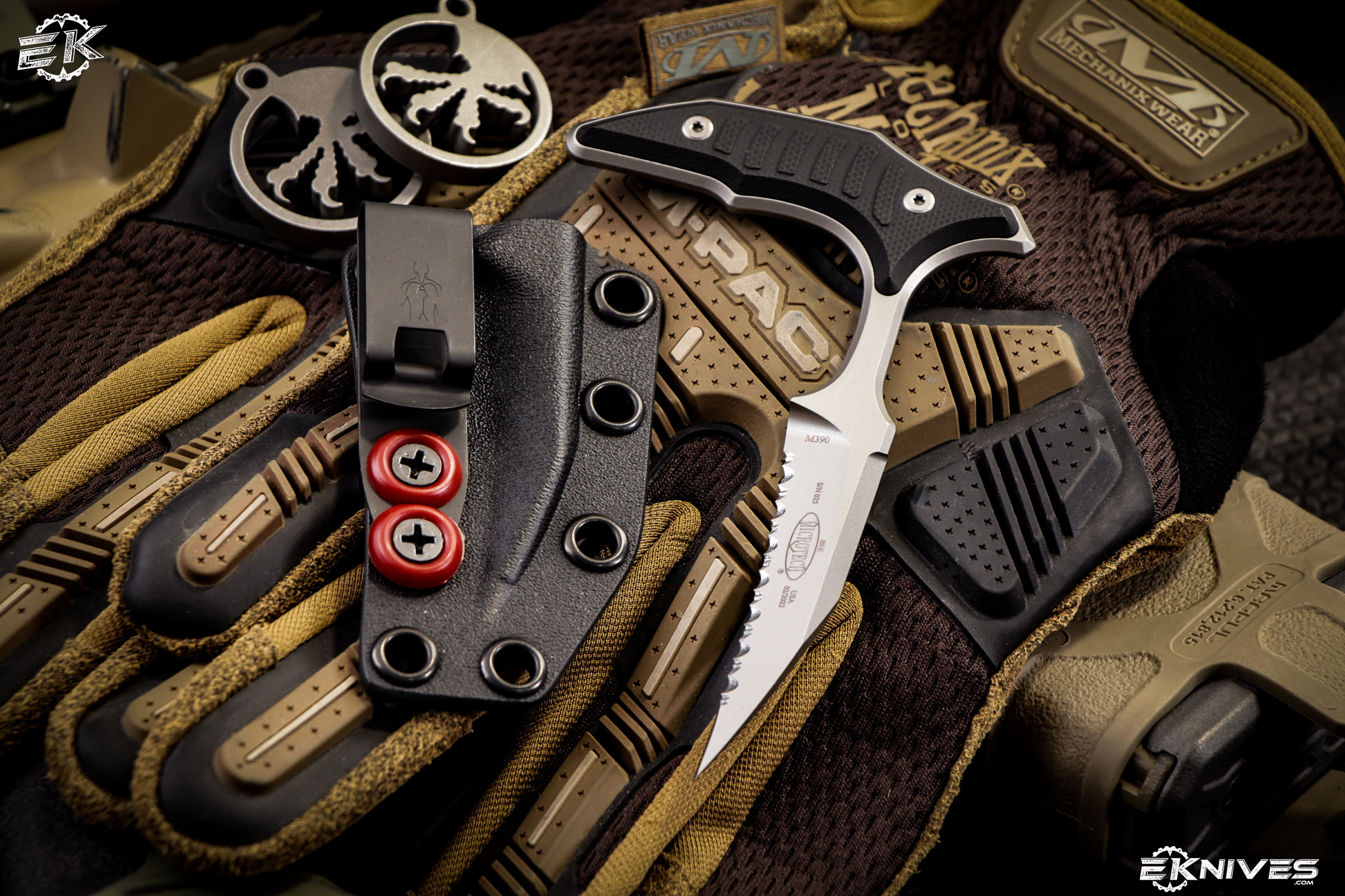 Microtech Bastinelli "Bee" Push Dagger Knife Black G10 2.5" Bead Blast ...