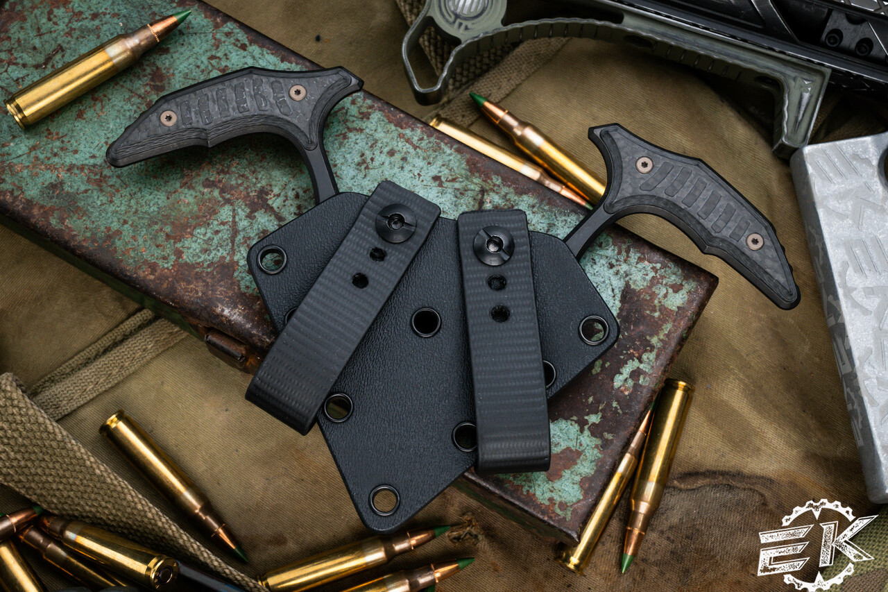 Microtech Bastinelli "Double Bee" Push Dagger Knives Carbon Fiber 2.5 ...