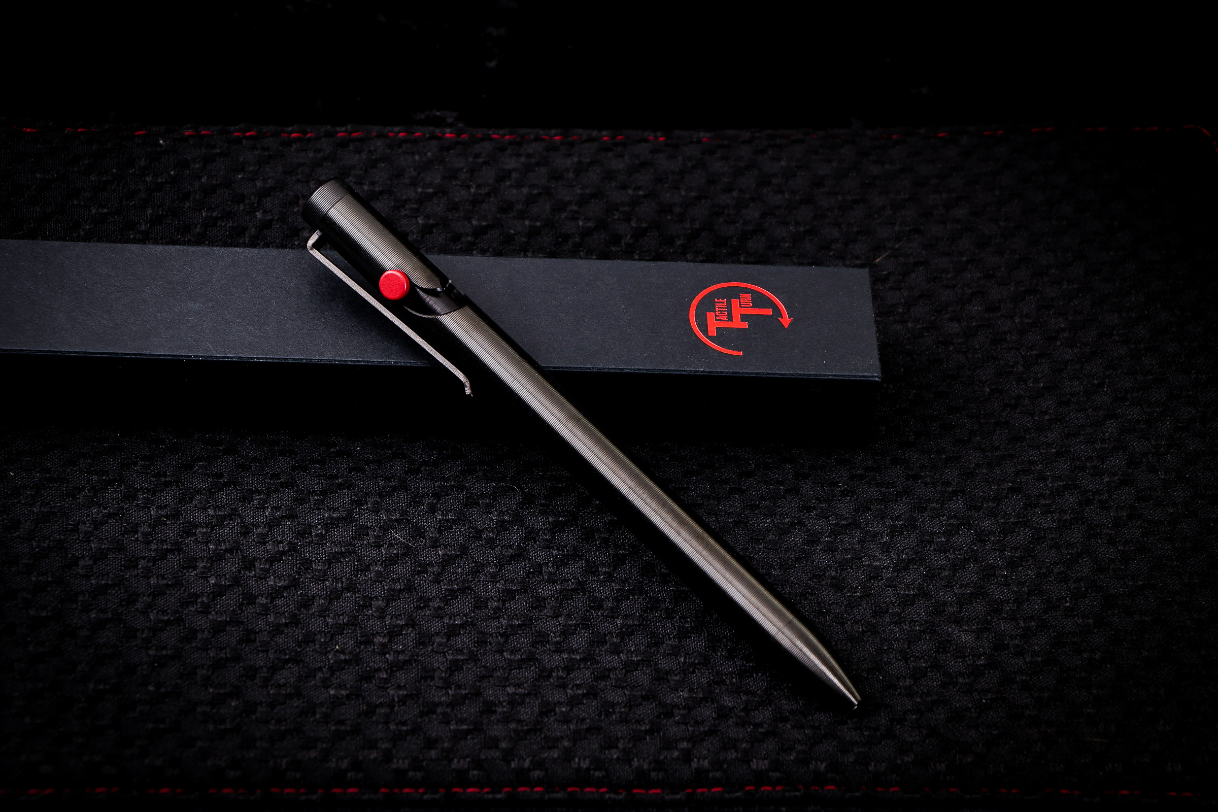 Tactile Turn Bolt Action Stealth DLC Pen Red Bolt, Tritium 5.6" Ti Clip