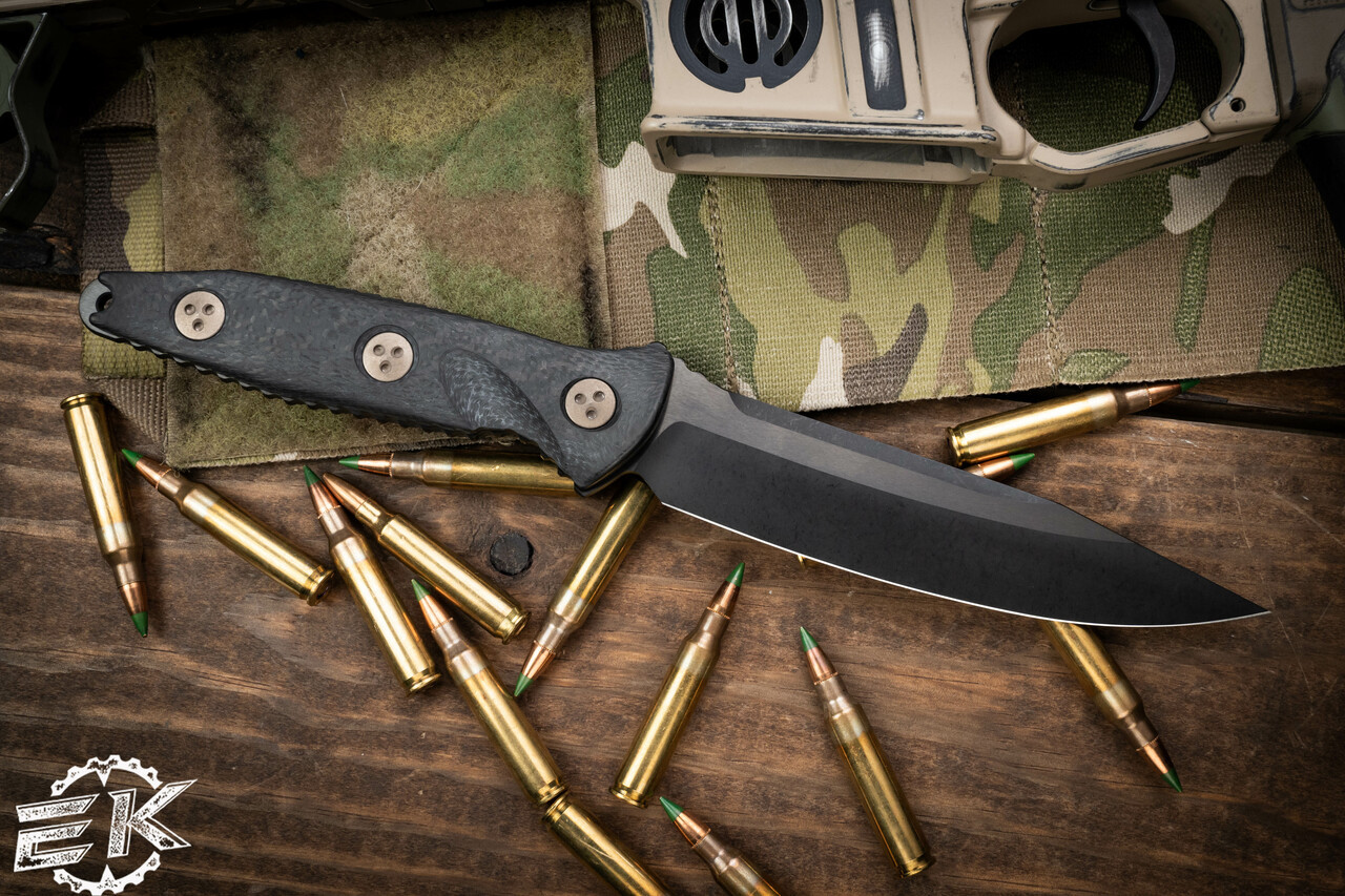 Microtech Socom Alpha Fixed Blade Knife Carbon Fiber 5.0" DLC Drop ...